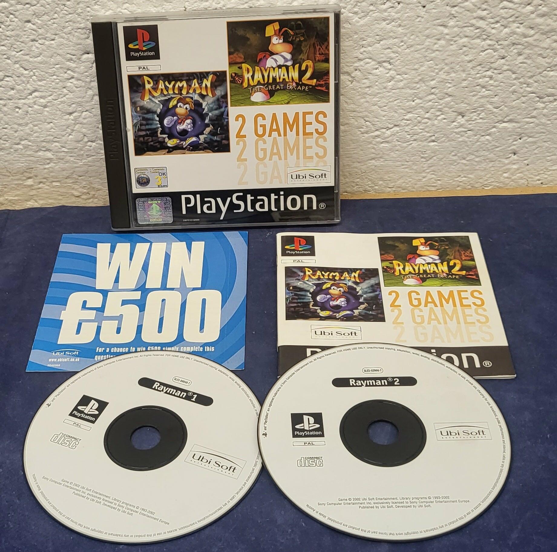 Rayman 1 & 2 Double Pack Sony Playstation 1 (PS1) Game