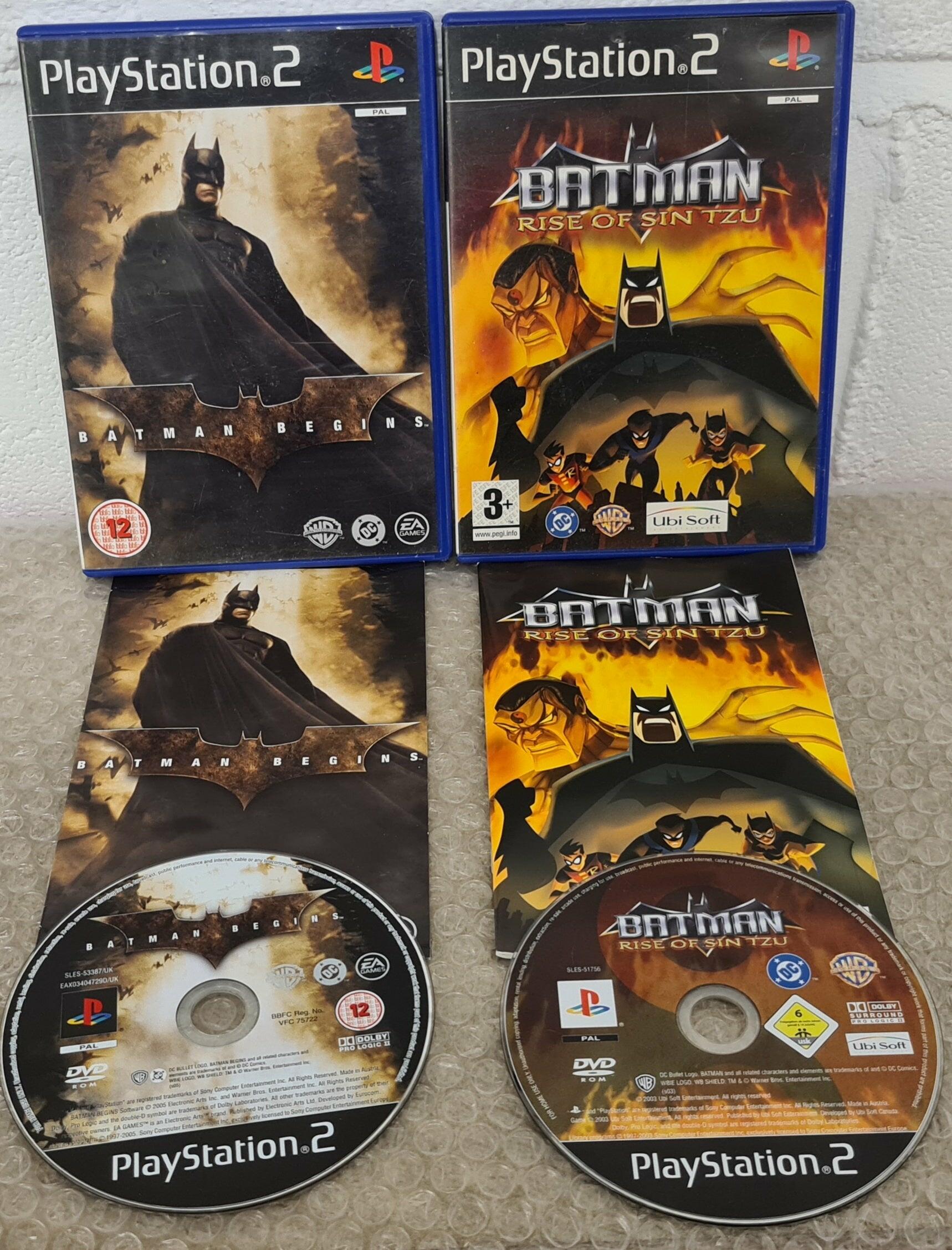 Batman Begins & Batman Rise of Sin Tzu Sony PlayStation 2 (PS2) Game Bundle