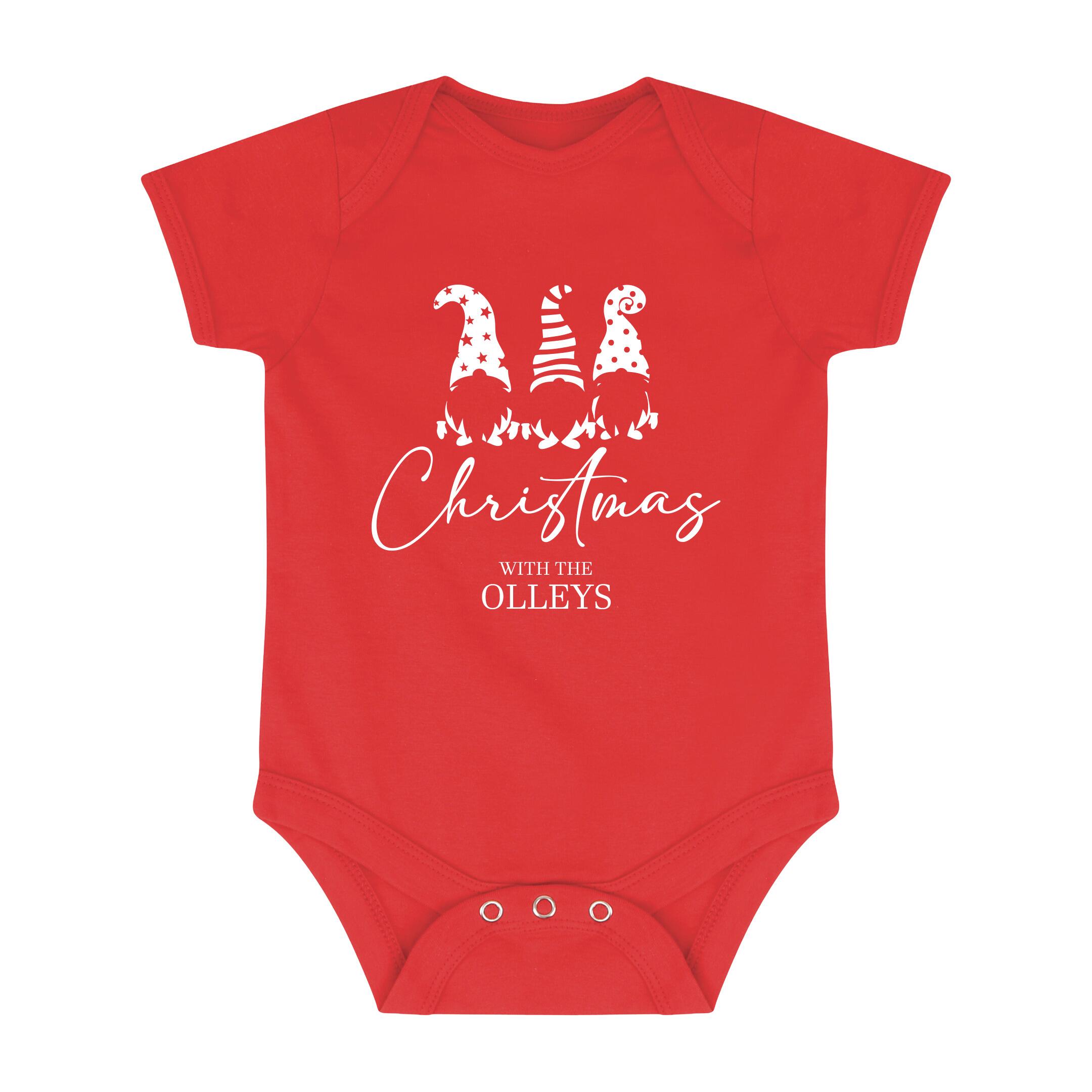 Personalised Christmas Baby Grow – Gonk Design
