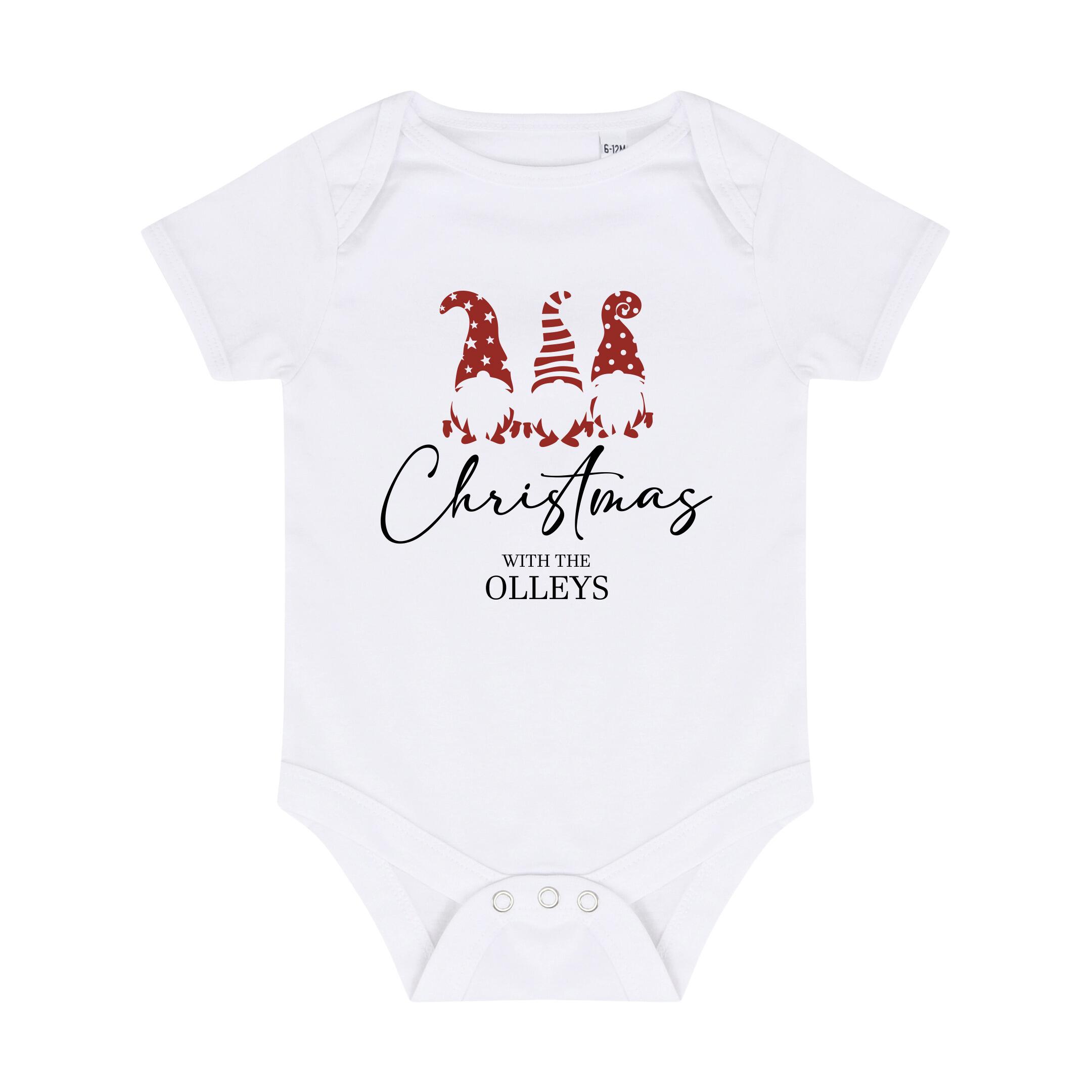 Personalised Christmas Baby Grow – Gonk Design