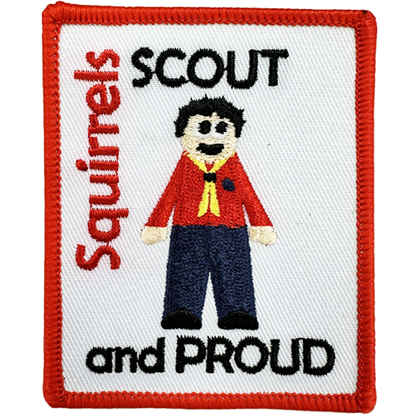 Scout and Proud Character Badge - Squirrels