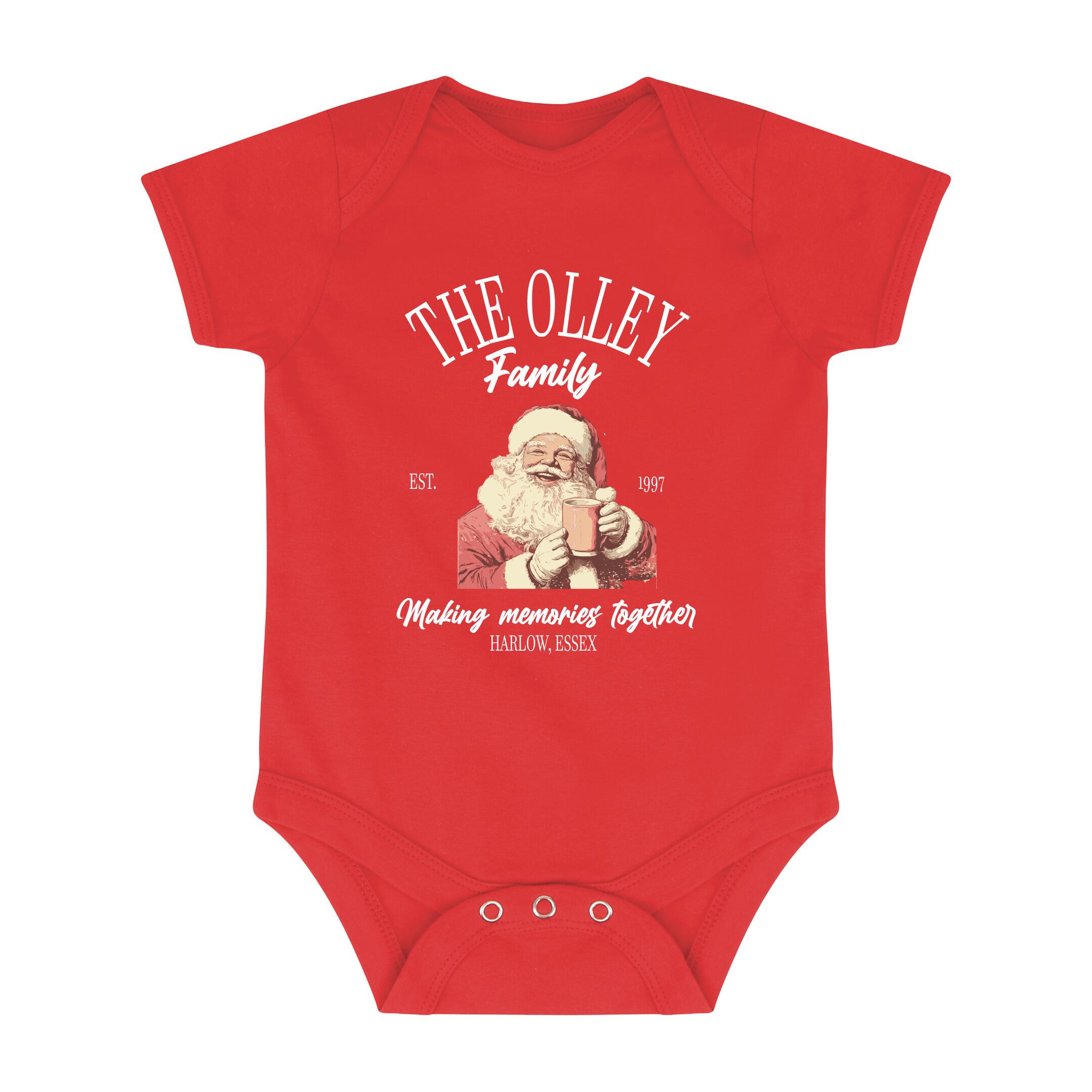 Personalised Christmas Baby Grow - Santa Design