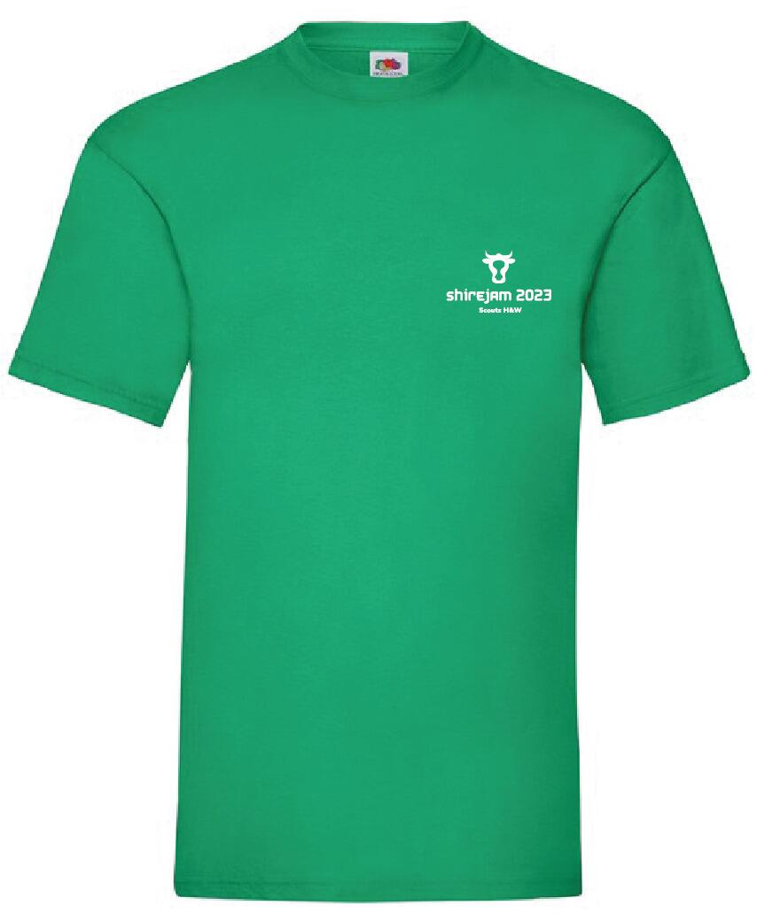 Shirejam 2023 (Gloucestershire) Kelly Green T-Shirt - Adult