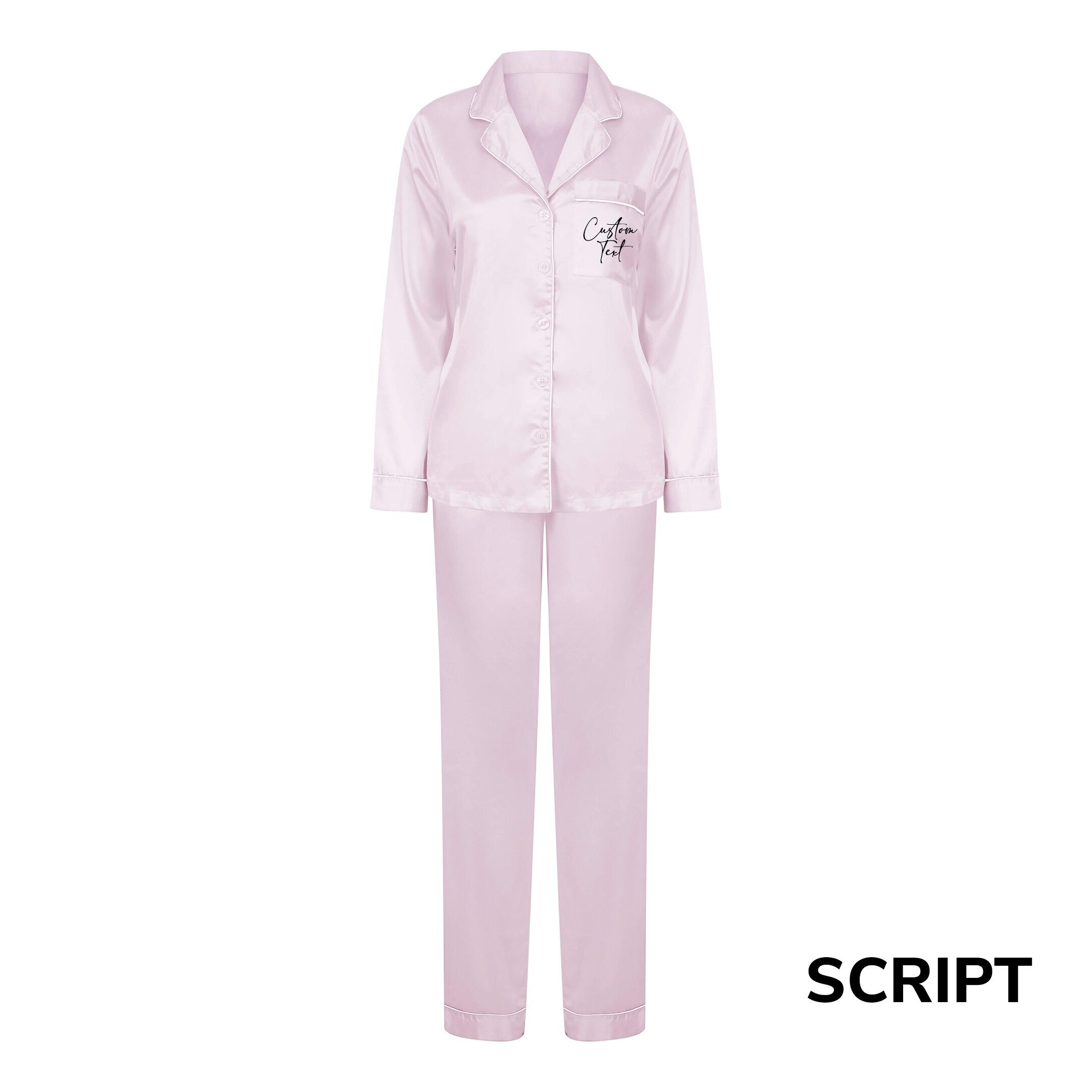 Personalised Satin Pyjama Set - Women’s Luxury PJs