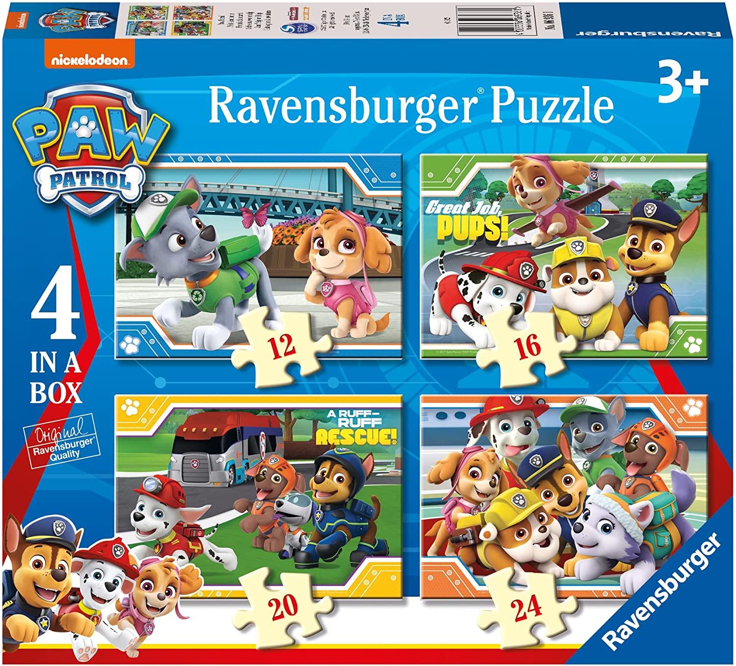 Paw Patrol 4 puzzles in a box