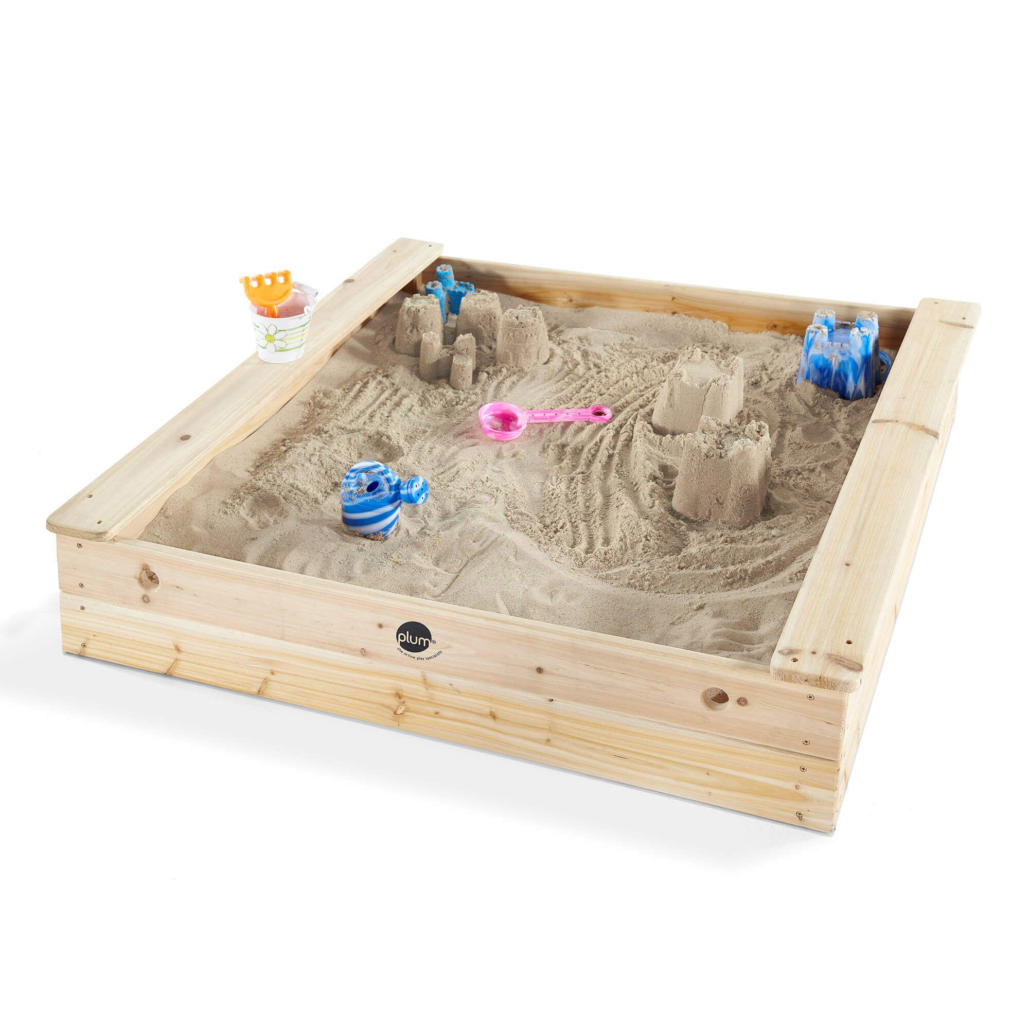 Square wooden sand pit