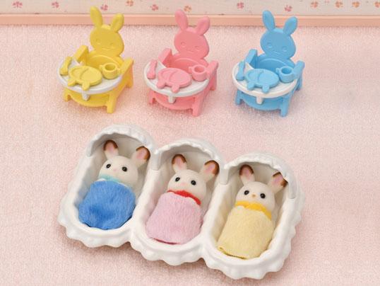 Chocolate Rabbit Triplets Care Set