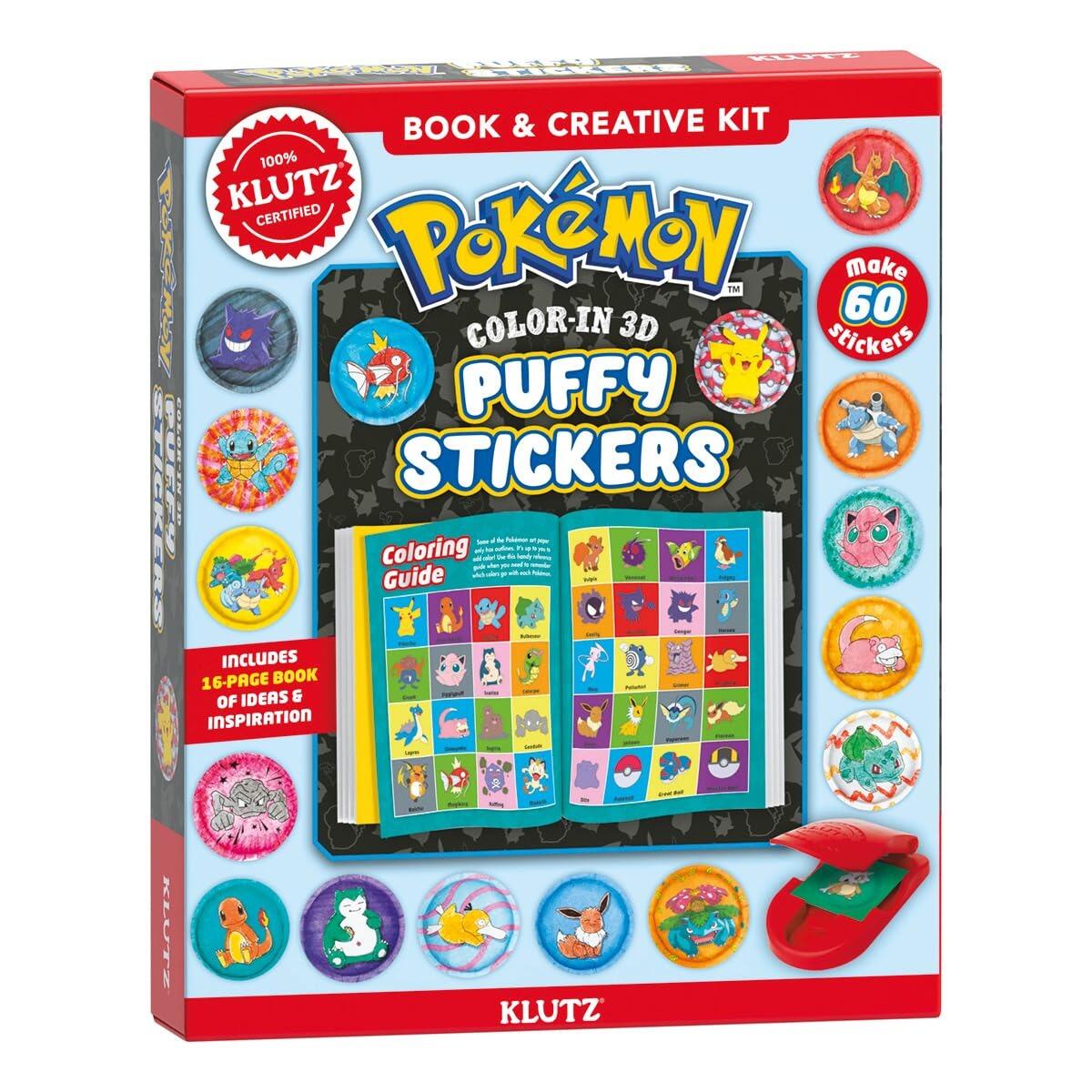 Pokemon Colour In 3D Puffy Stickers