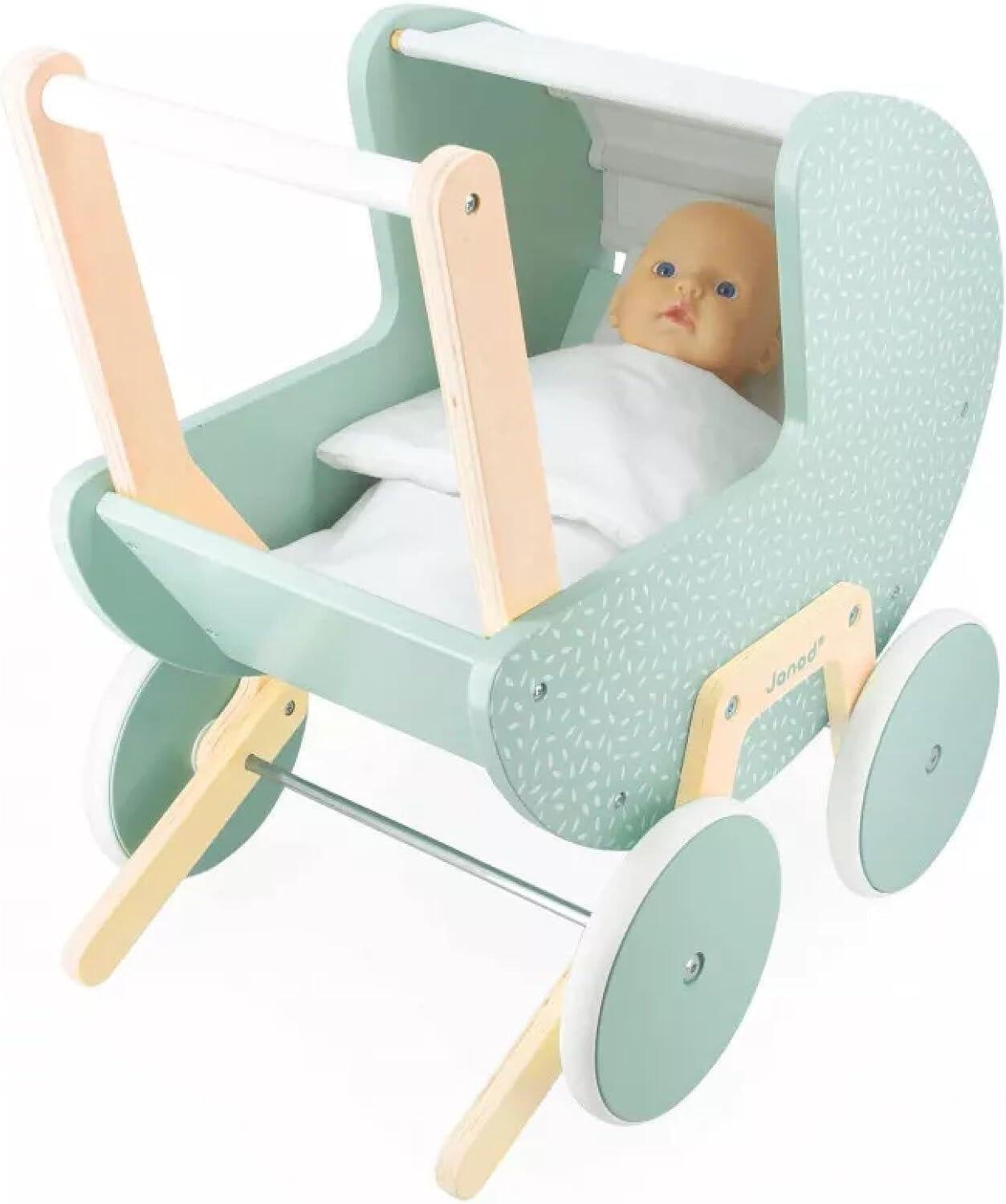 Wooden Dolls Pram