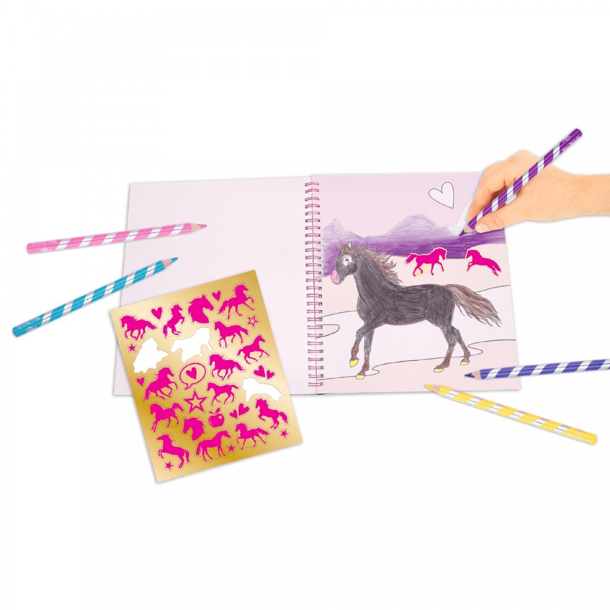 Miss Melody Colouring Book with Reversible Sequins