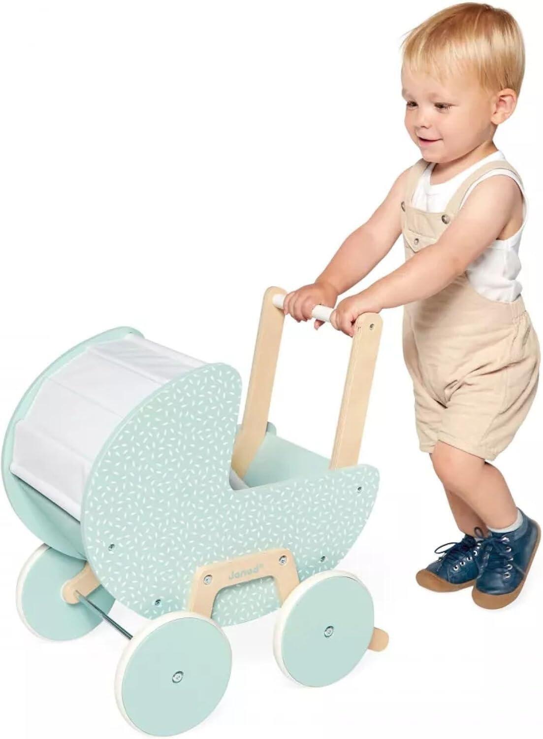 Wooden Dolls Pram