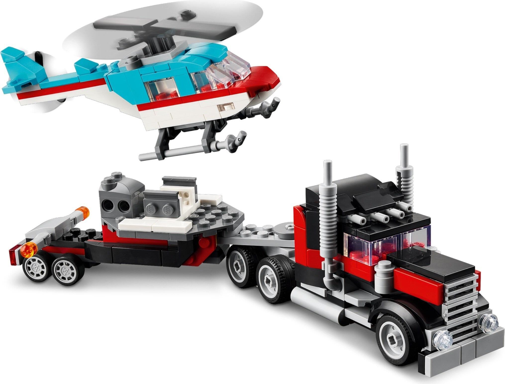 Creator Flatbed Truck with Helicopter