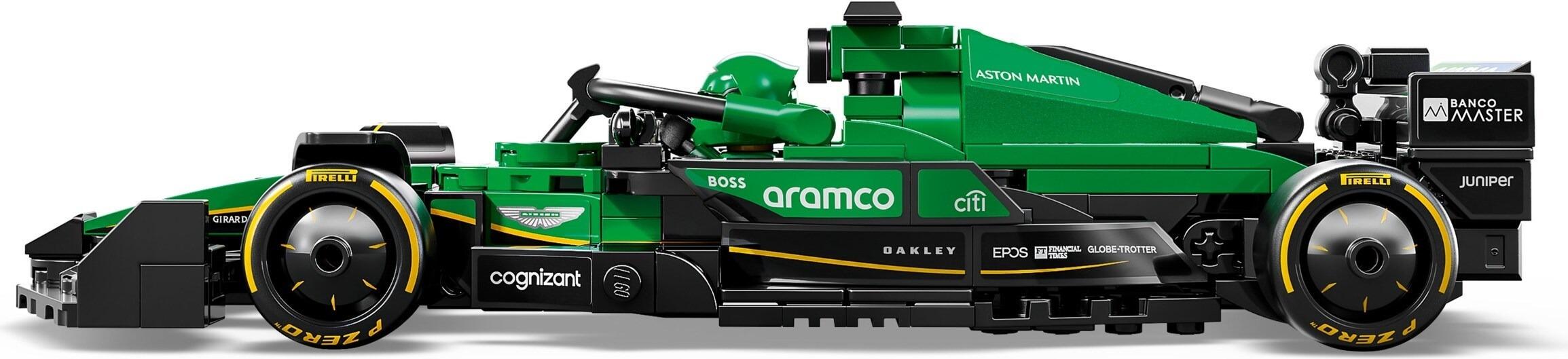 Lego Speed Champions Aston Martin Aramco F1® AMR24F1 Race Car and driver