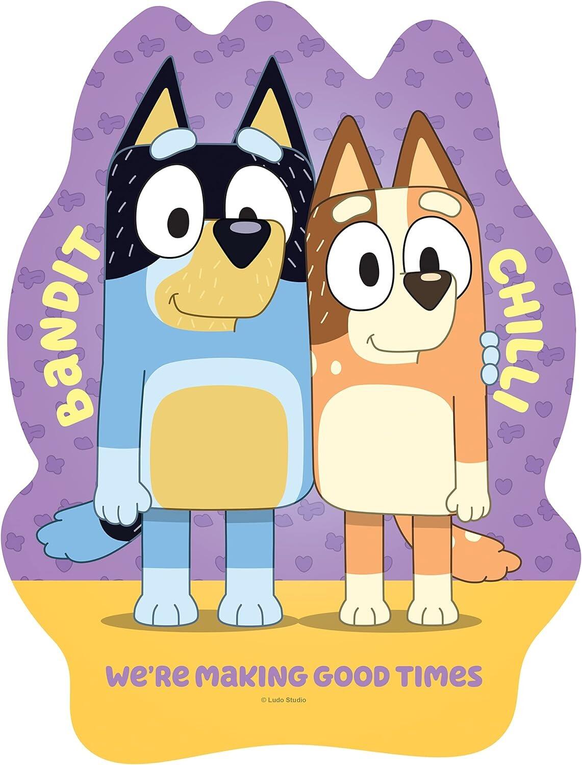 Bluey 4 large shaped puzzles 10-16 pieces