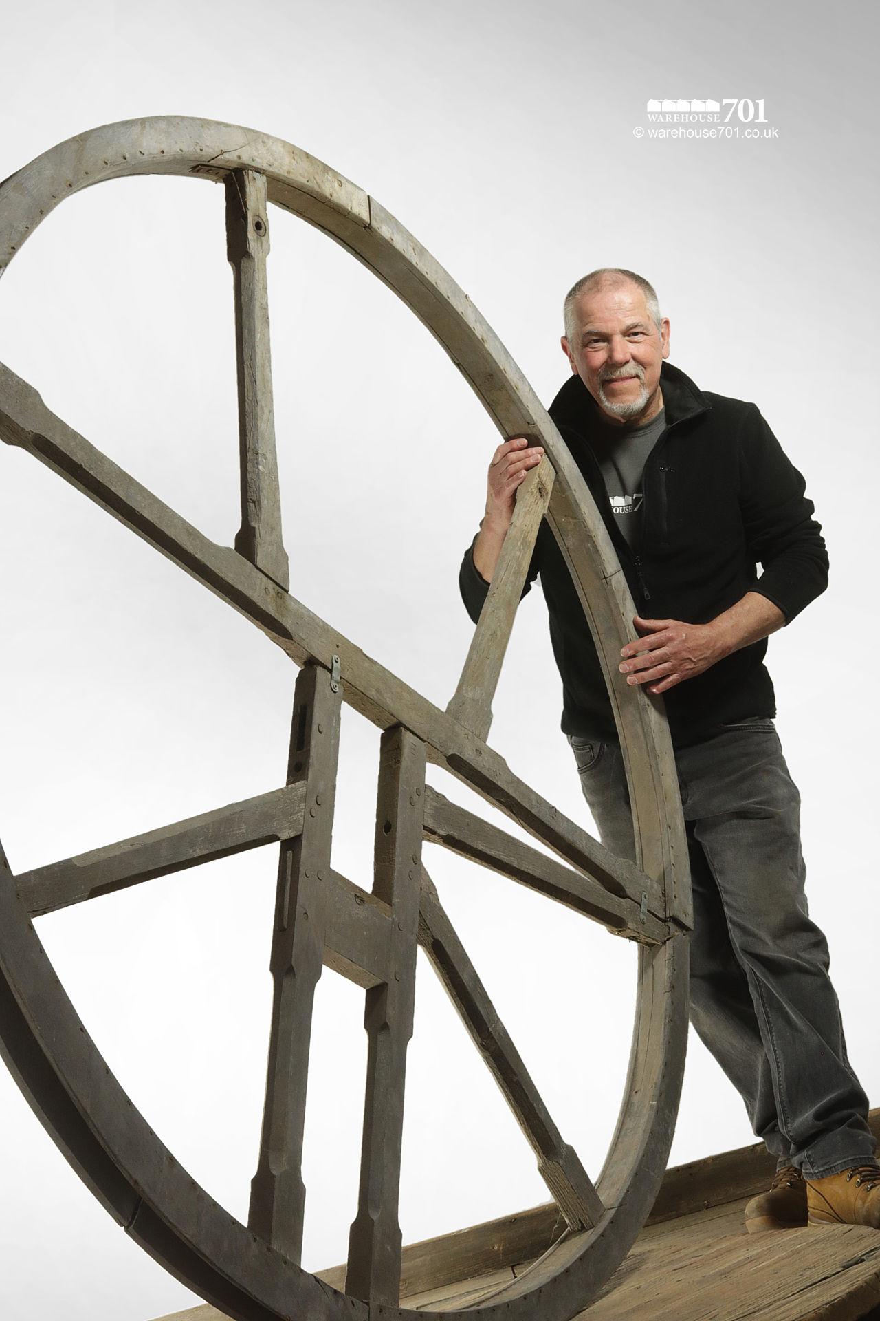 Very Large Old English Bell Wheel - Complete