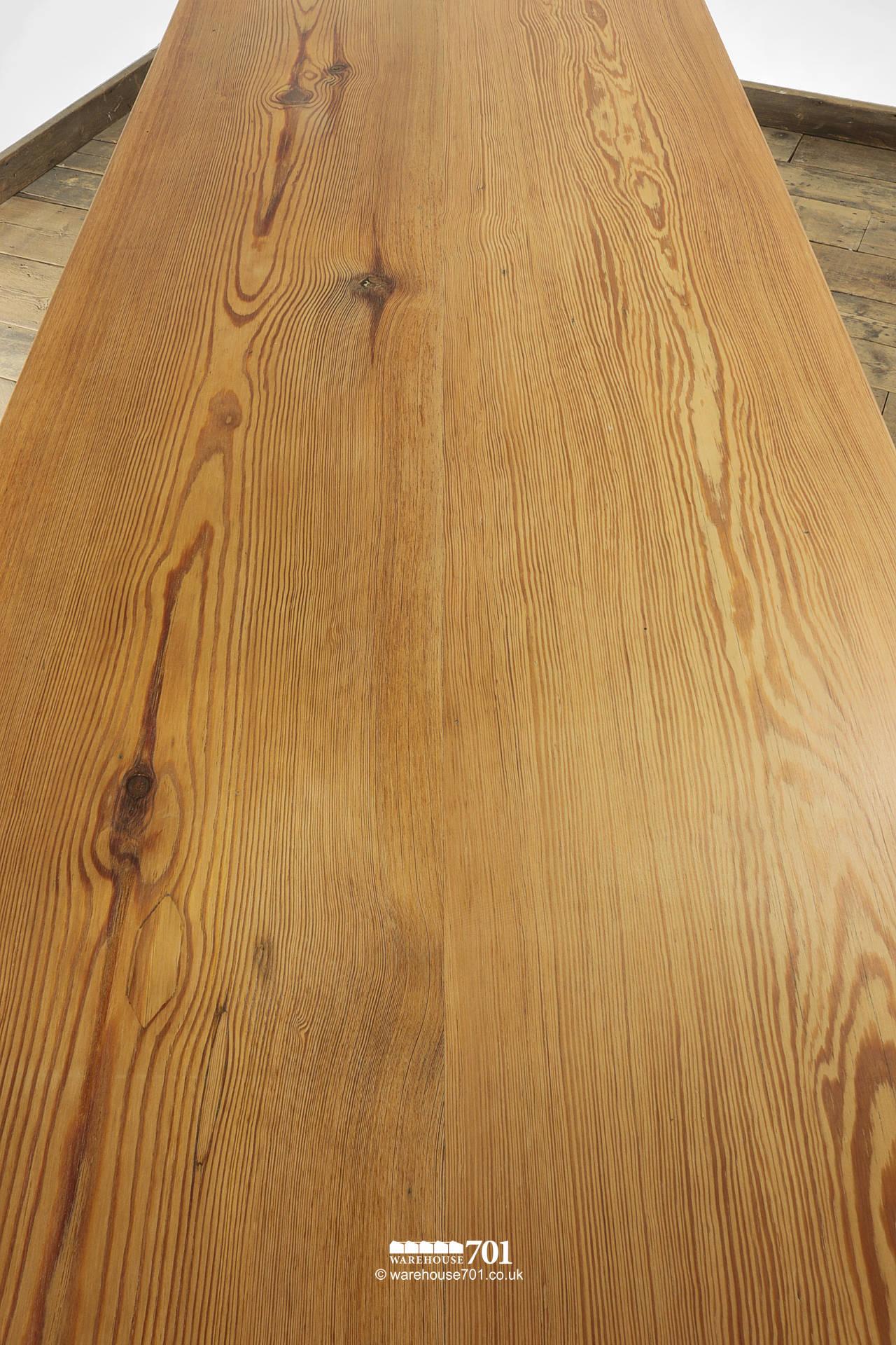 Salvaged Solid Pine Table with Singer Sewing Machine Base