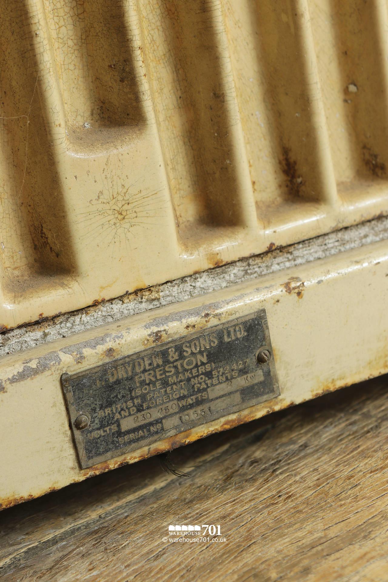 Pair of Stylish Vintage Fluted Dry-Den-Air Electric Radiators