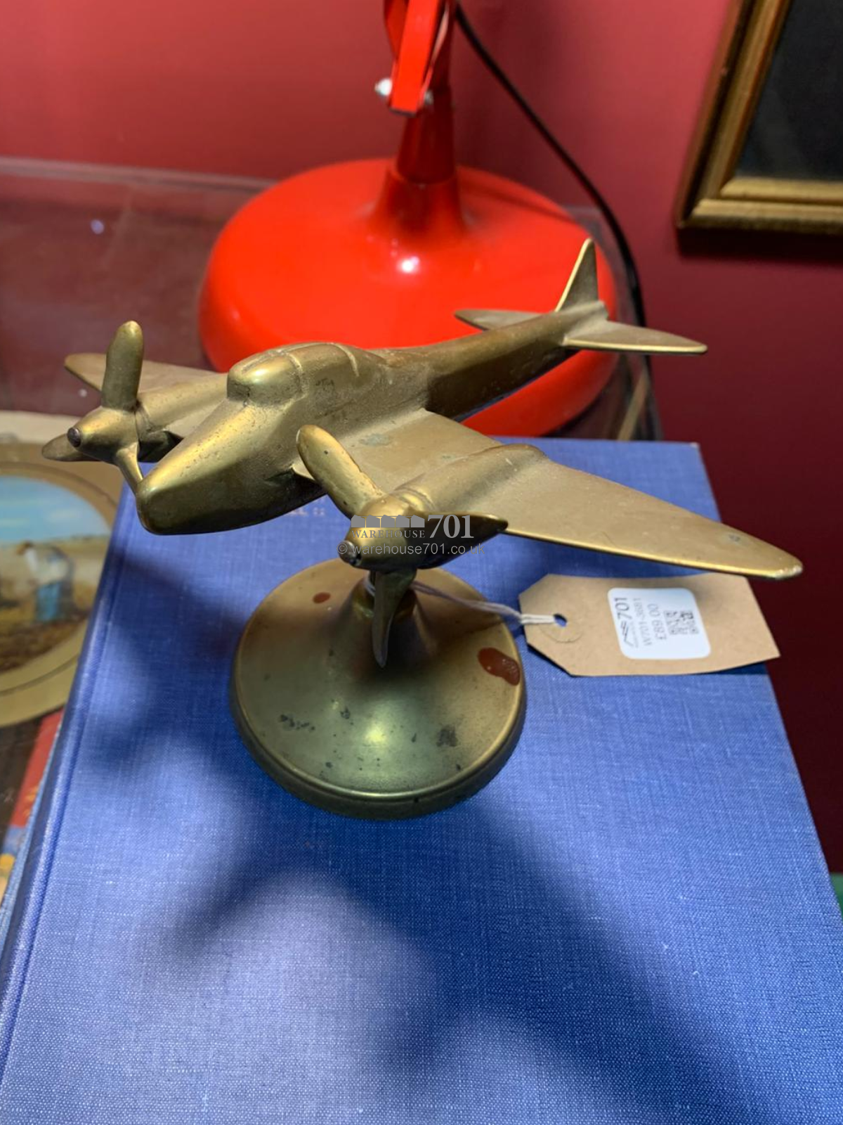 Brass model of a WW2 mosquito plane
