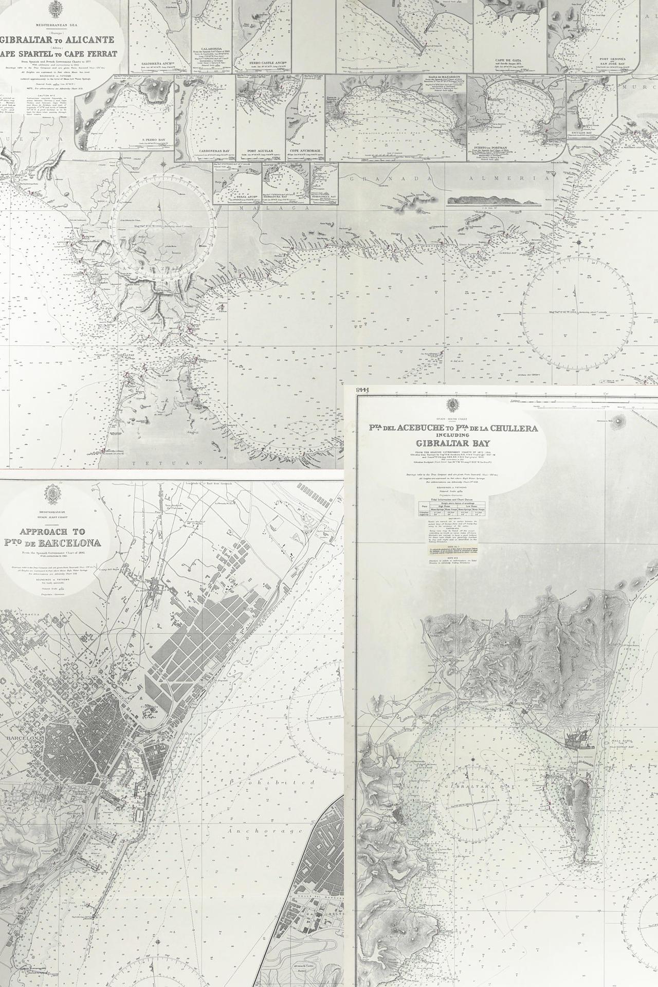 Authentic 1960s Nautical Navigation Charts No's 67-77
