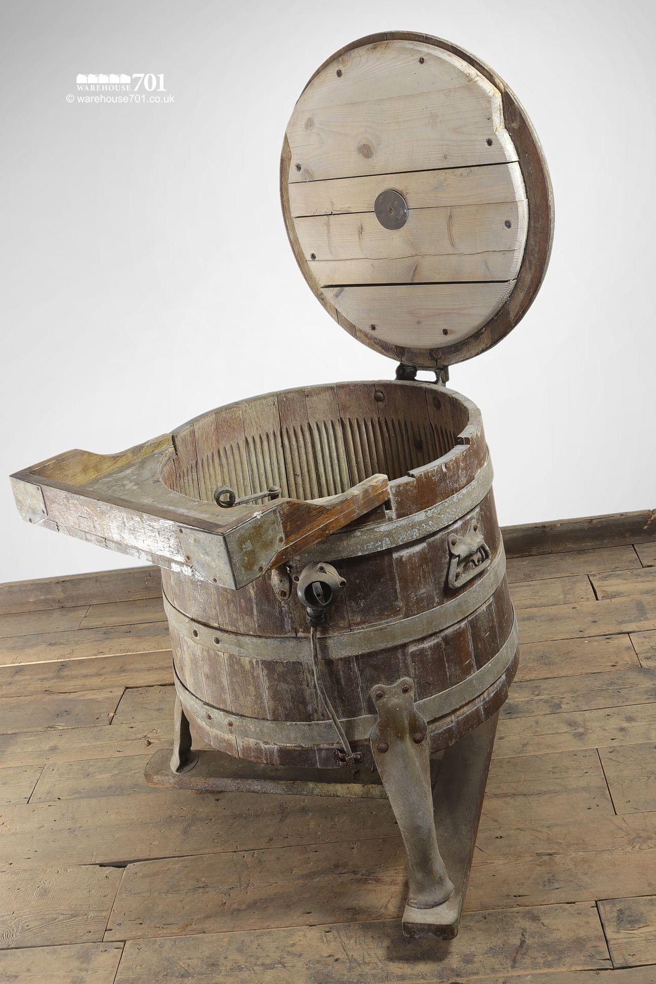 Antique Electric '7 Oktober' German Wooden Washing Machine