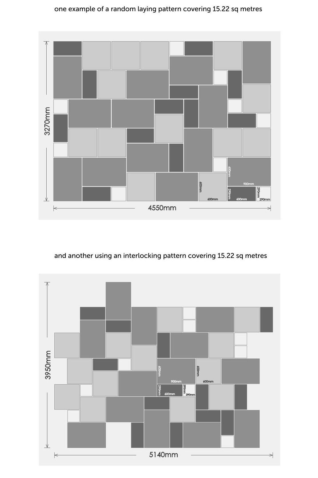 random slab laying patterns