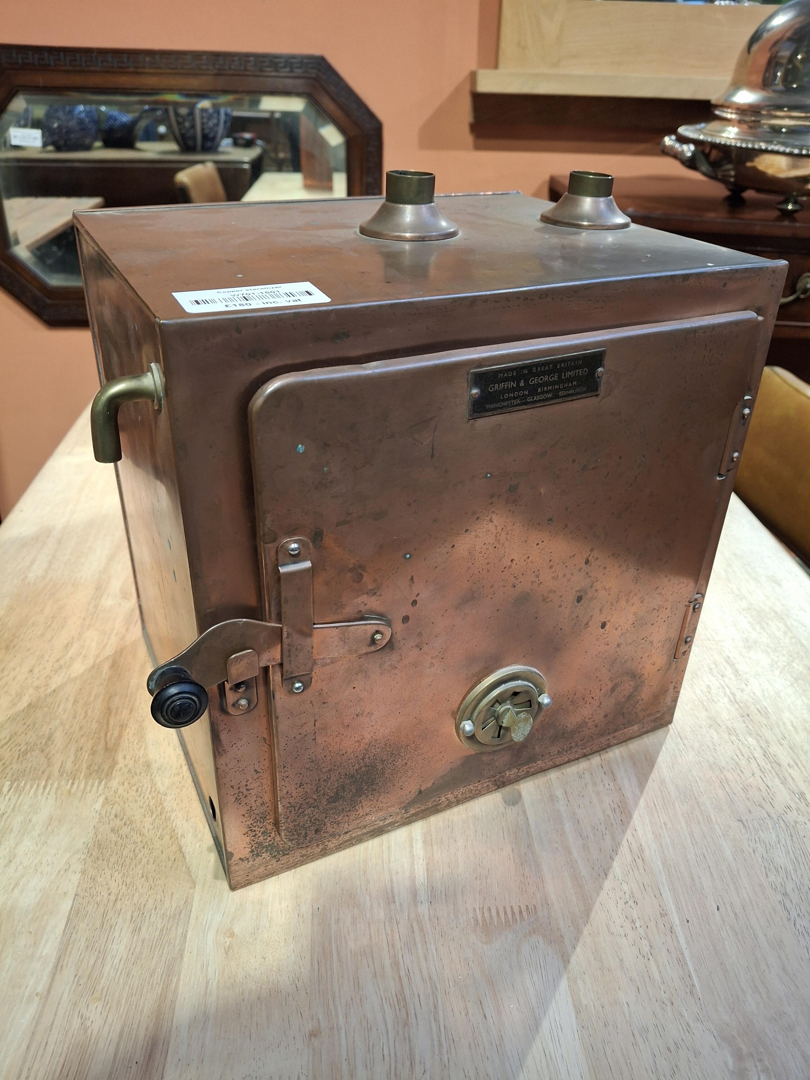 Vintage Copper Laboratory Steriliser by Griffin & George