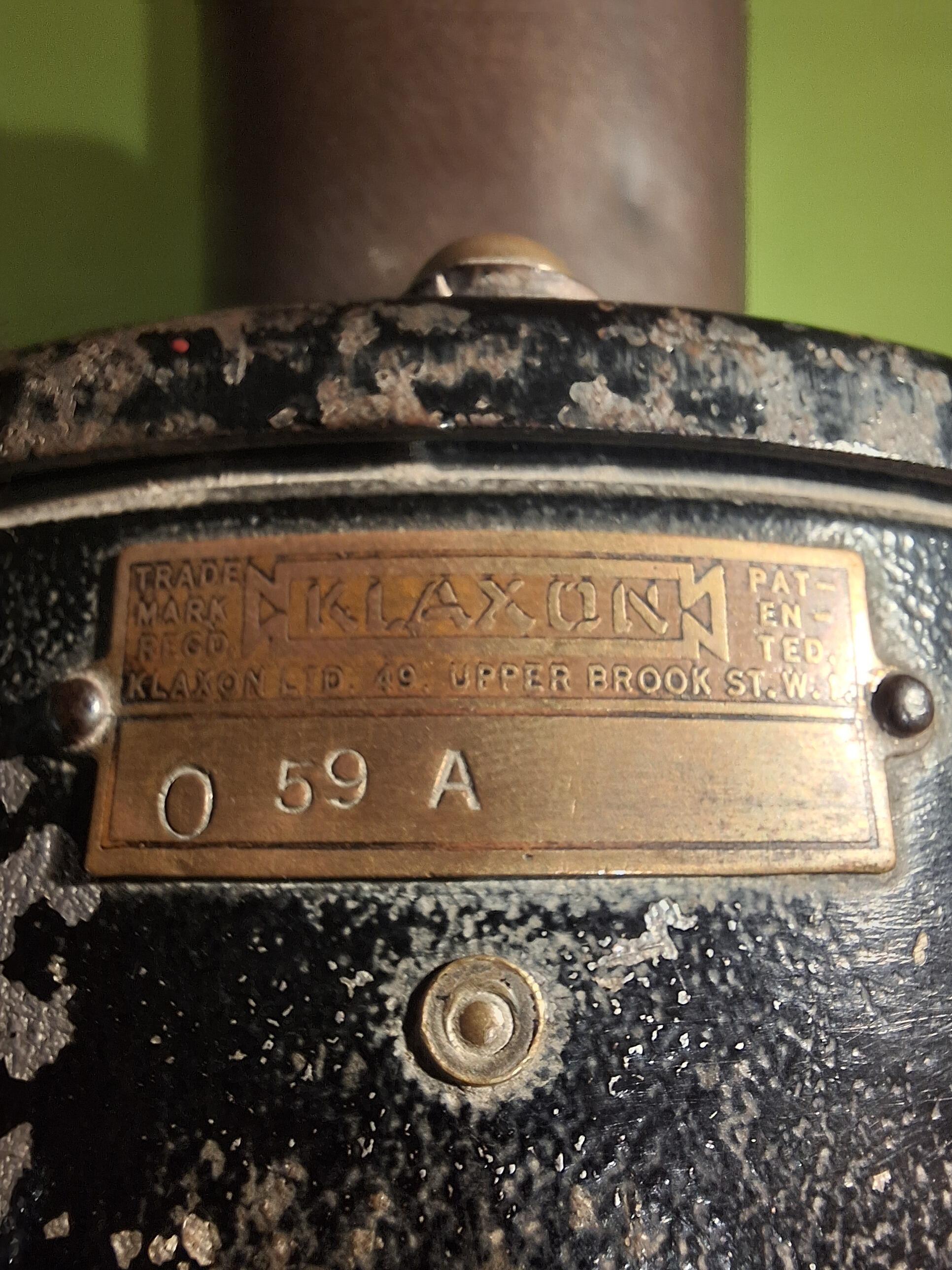 Hand Cranked Klaxon early 20th century working condition