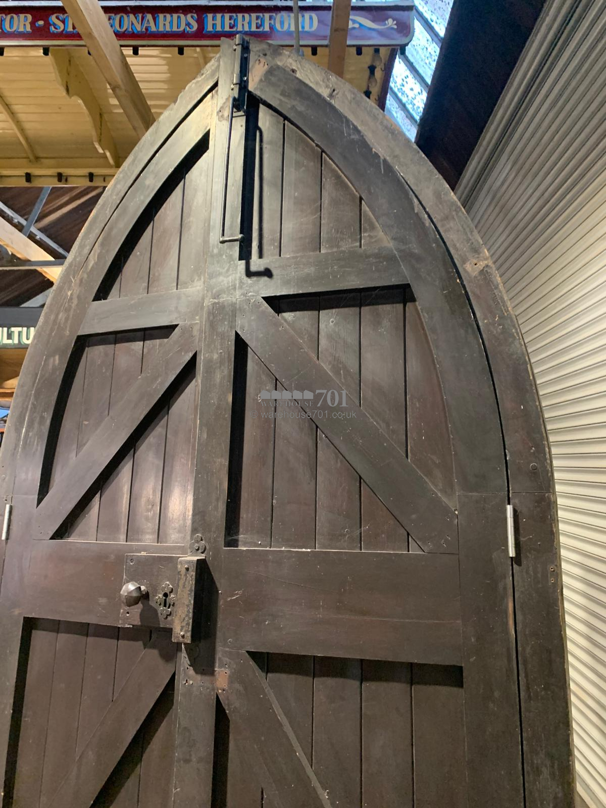 Pair of Black Chapel Doors with Frame