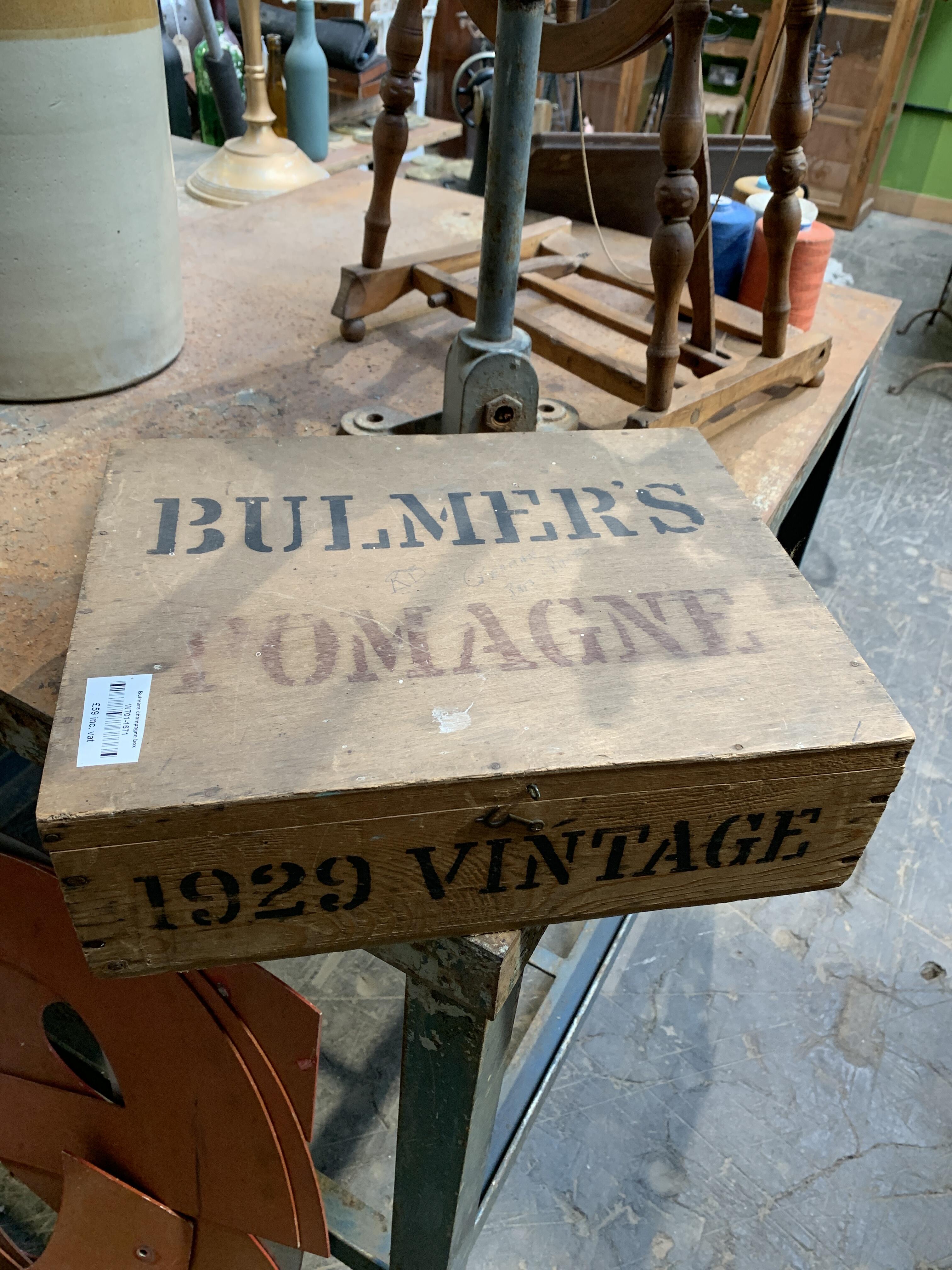 Vintage Bulmers Pomagne Champagne Box