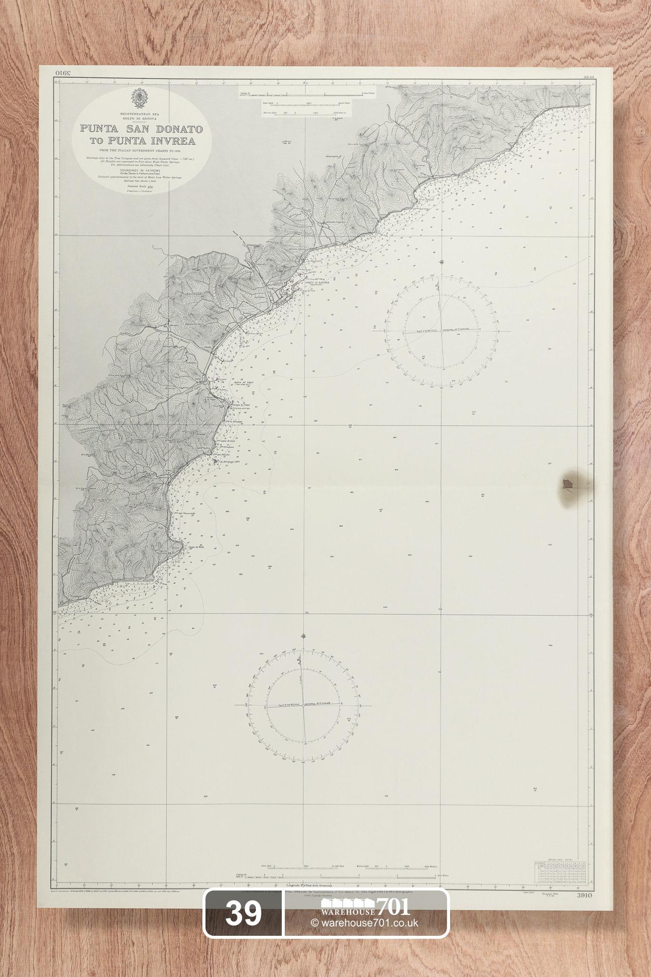 Authentic 1960s Nautical Navigation Charts No's 34-44