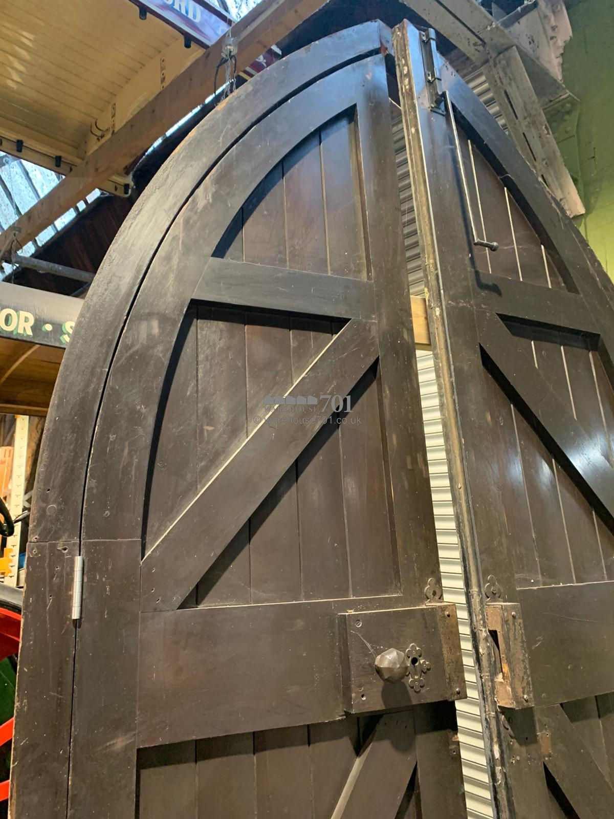 Pair of Black Chapel Doors with Frame