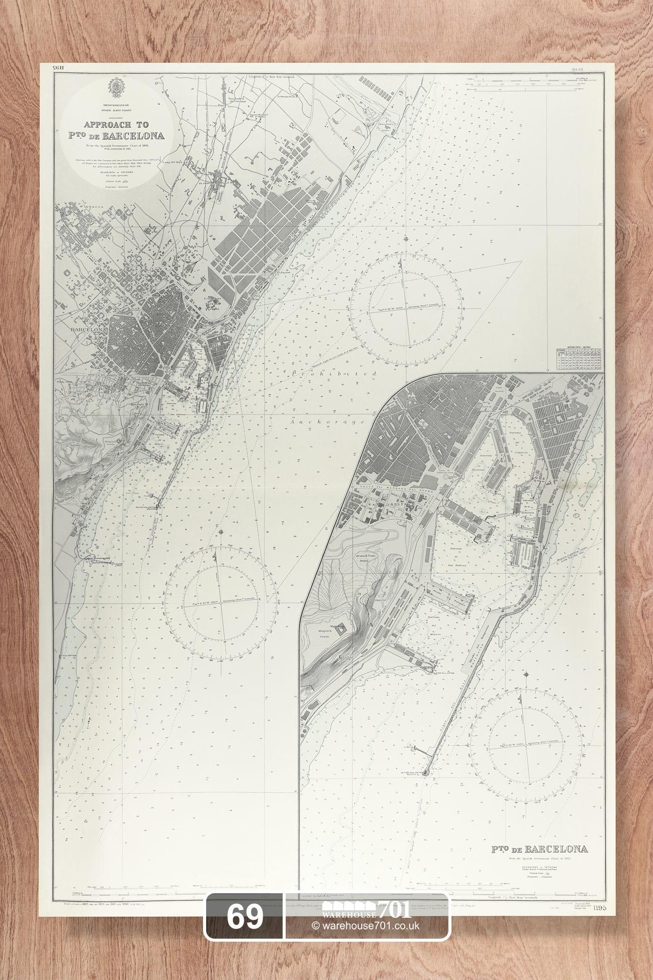 Authentic 1960s Nautical Navigation Charts No's 67-77