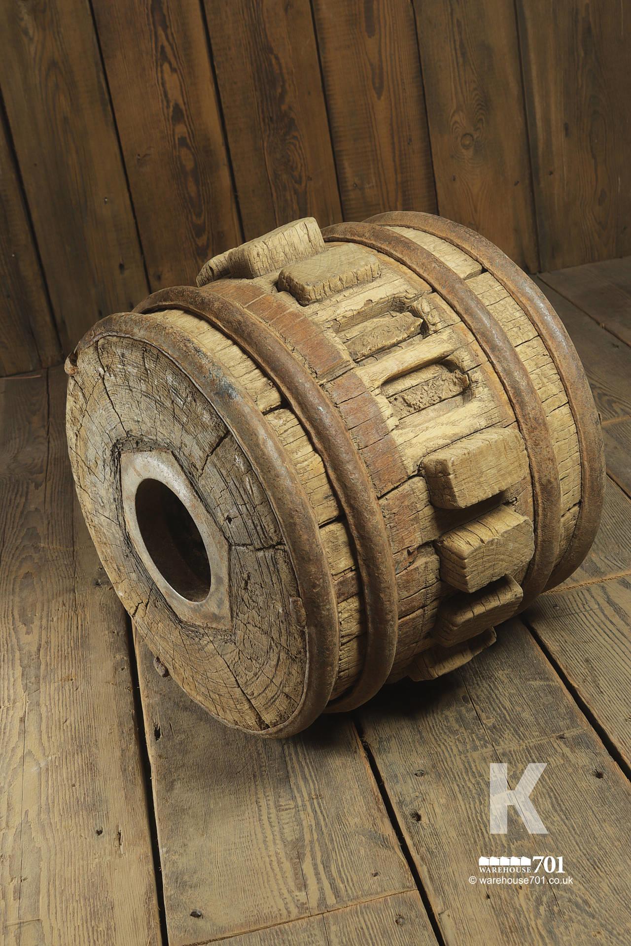 Antique Oak and Elm Wagon or Cart Wheel Hubs F - K