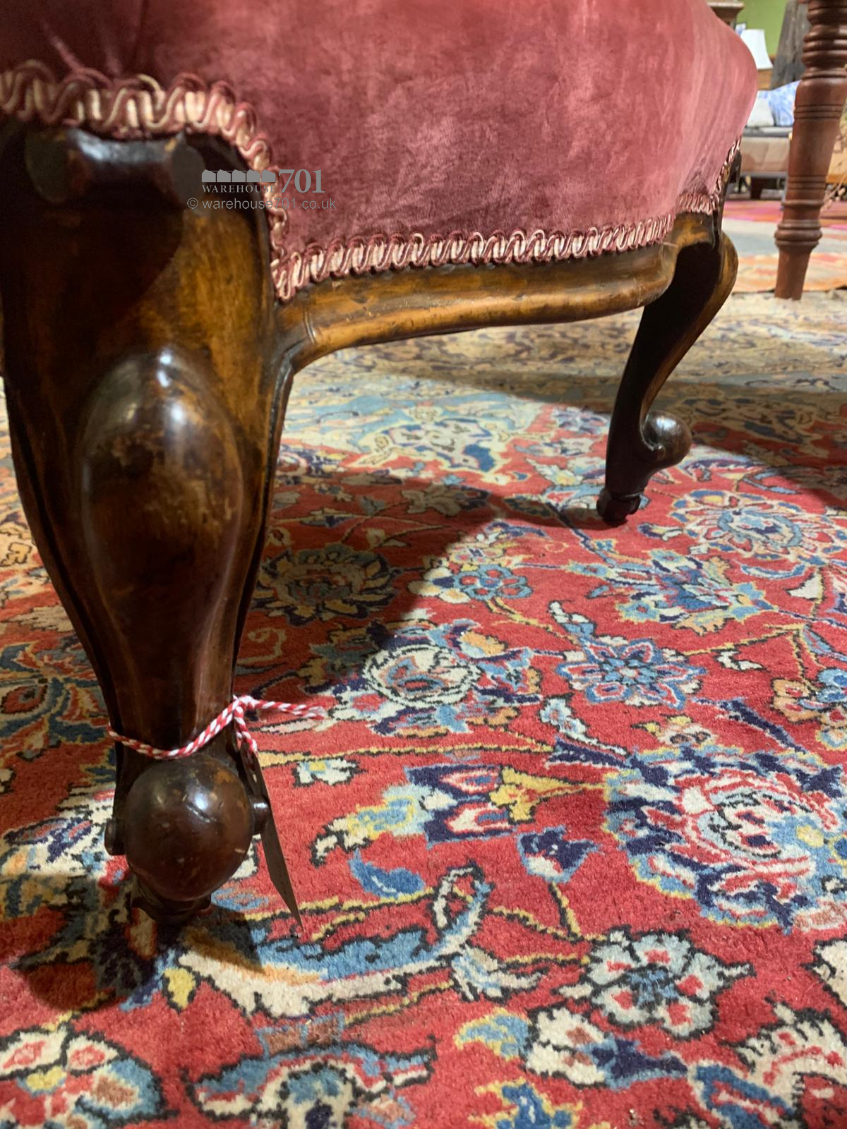 Victorian button back low chair
