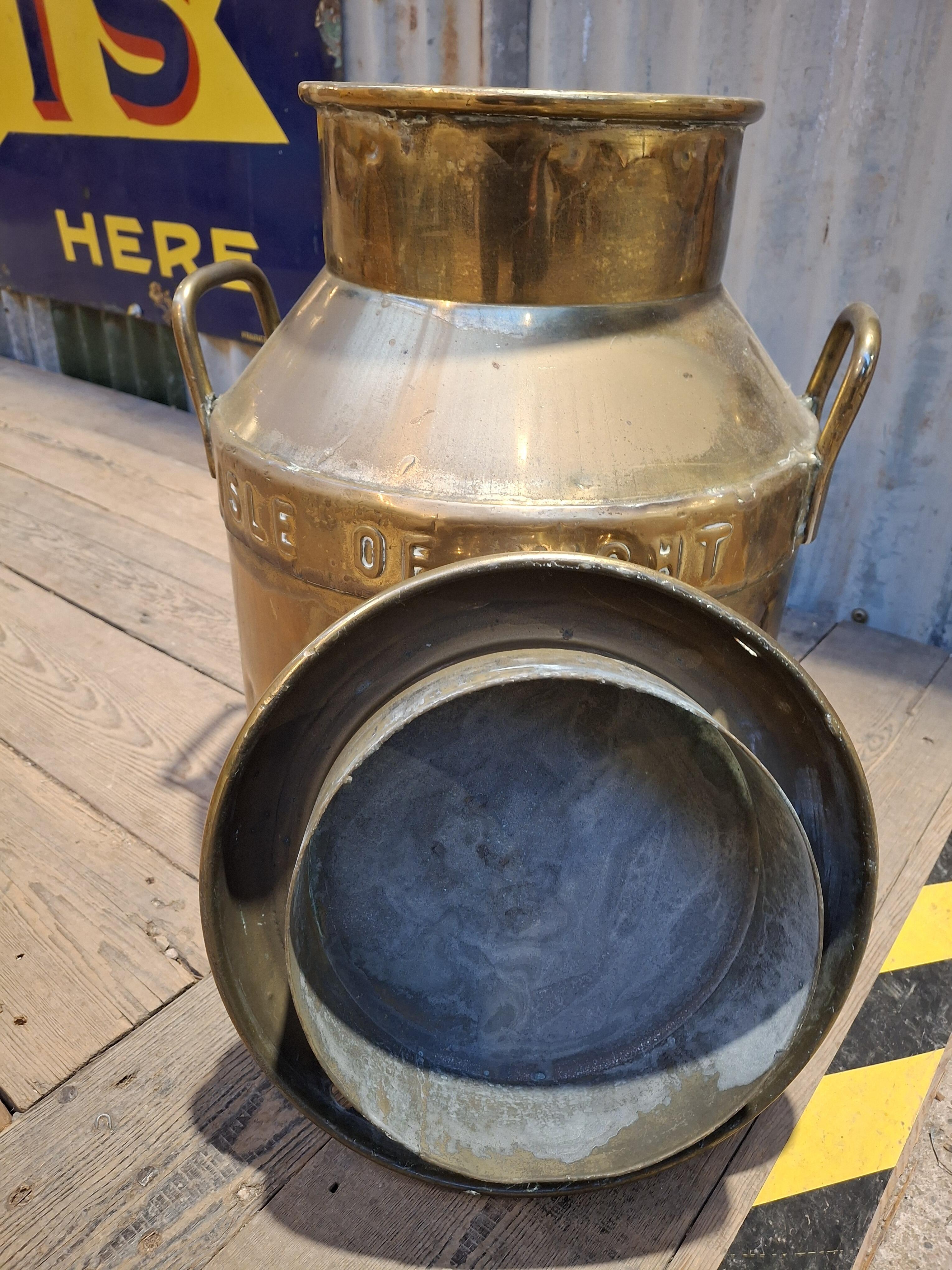 Vintage Brass ‘Isle of Wight’ Milk Churn