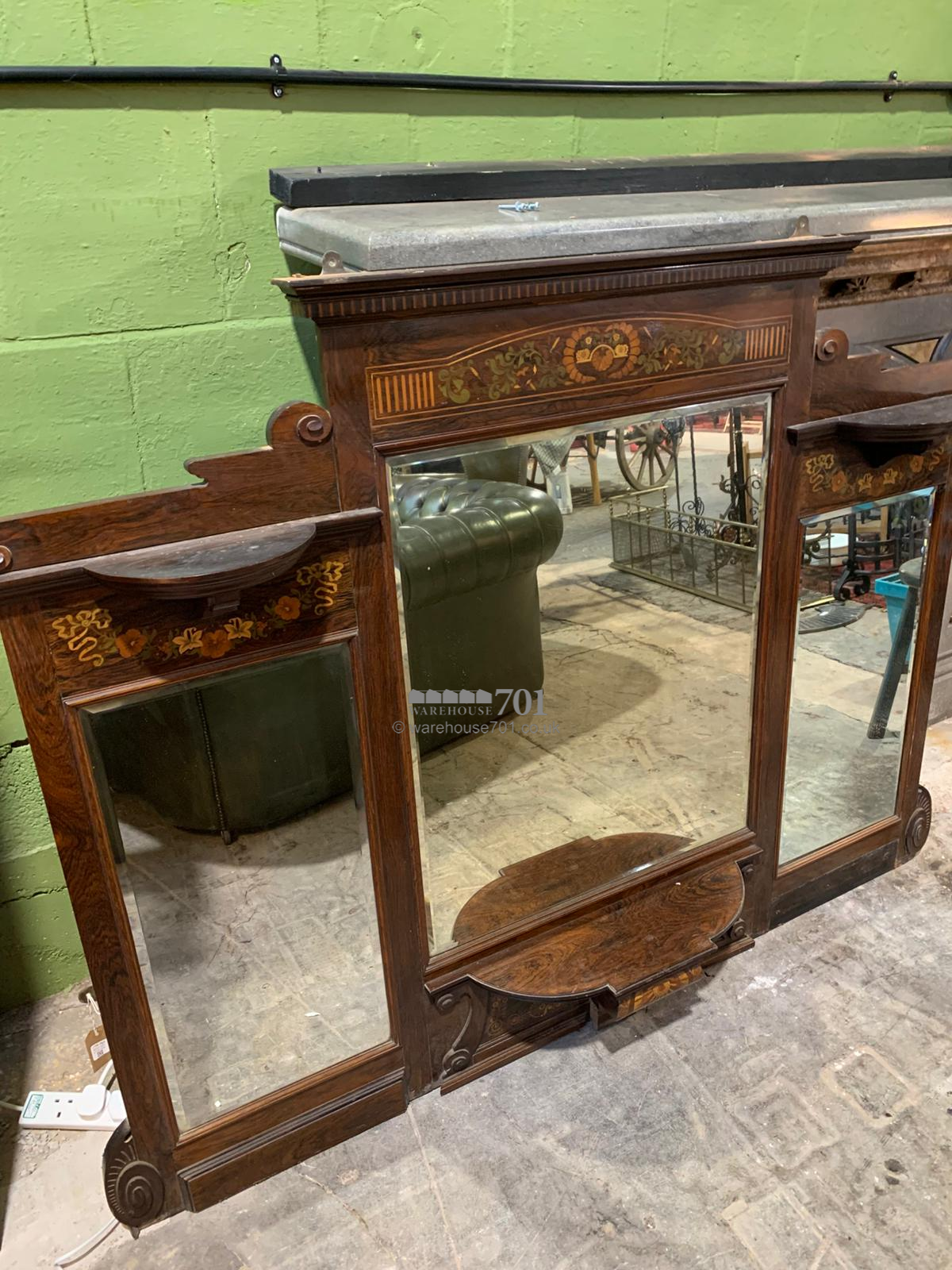 Triple over mantle mirror