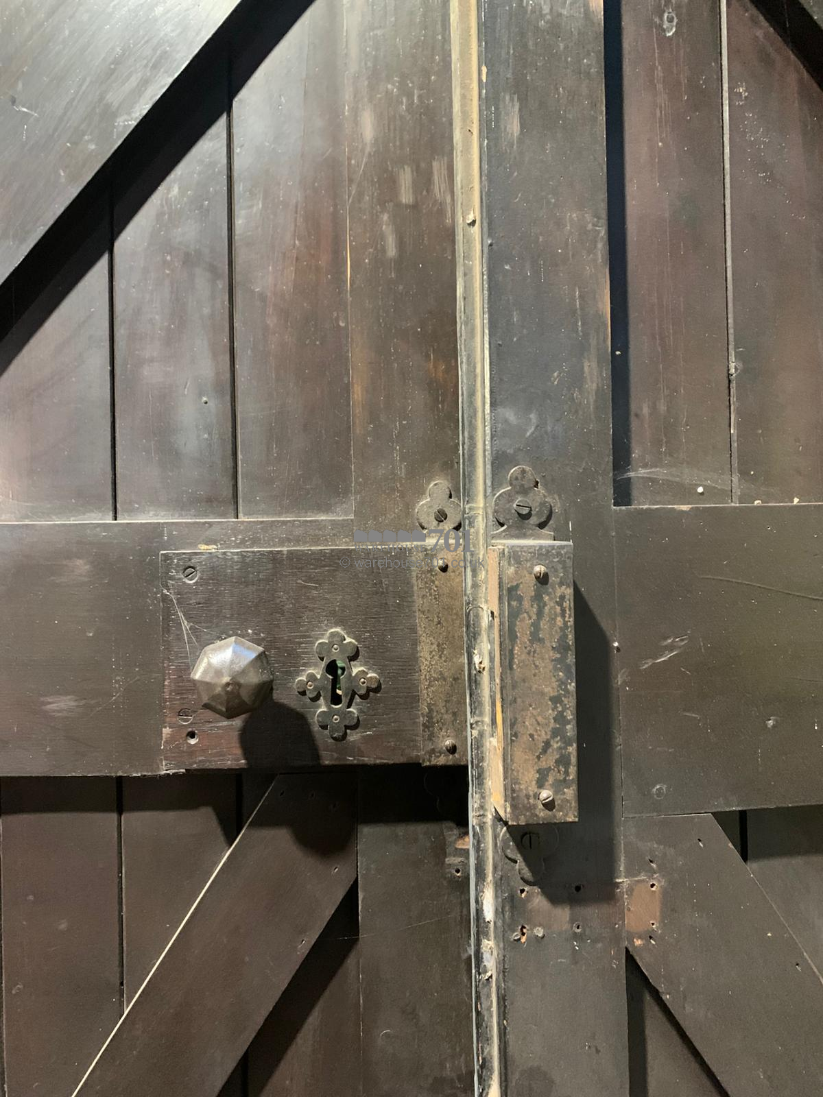 Pair of Black Chapel Doors with Frame