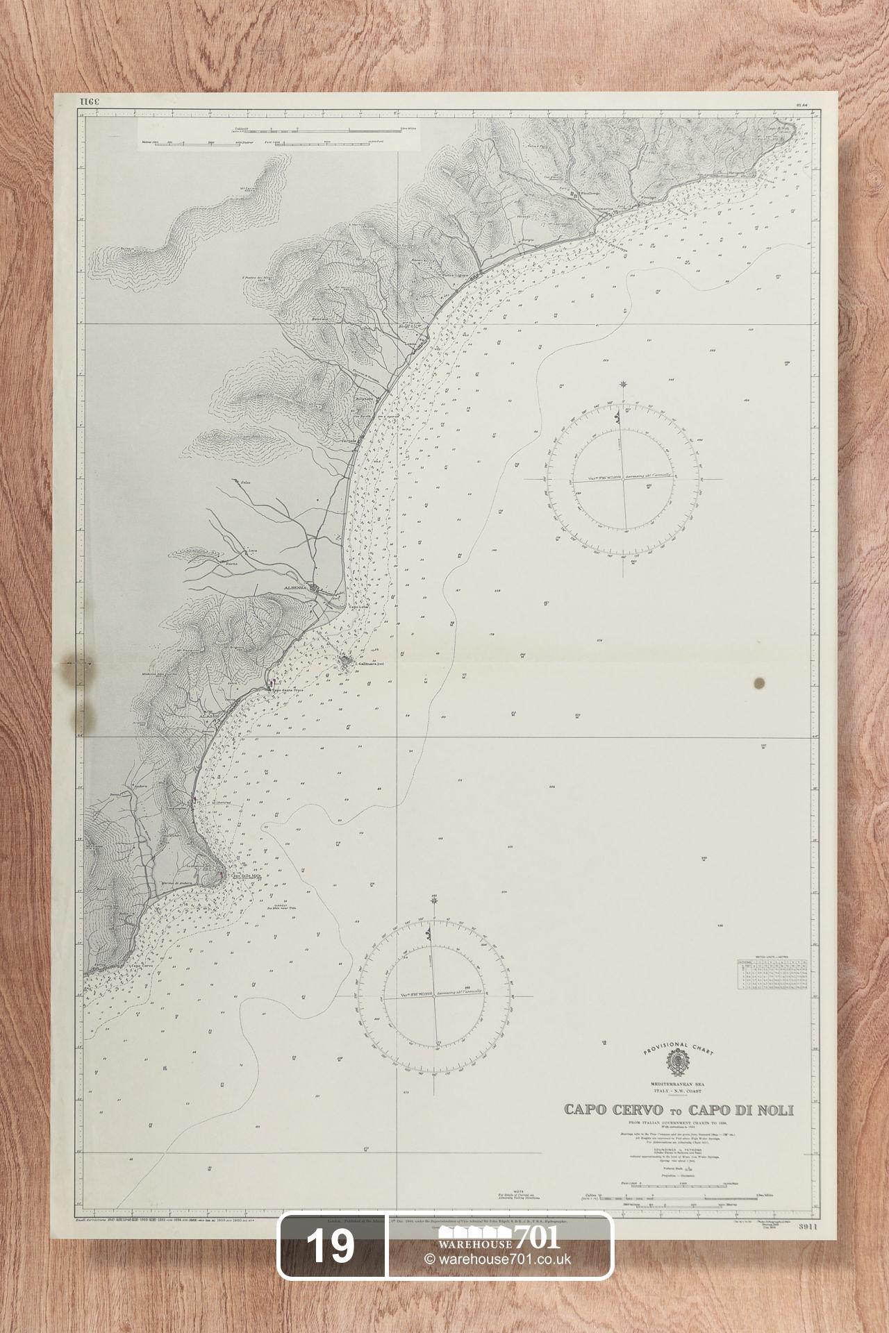Authentic 1960s Nautical Navigation Charts No's 12-22