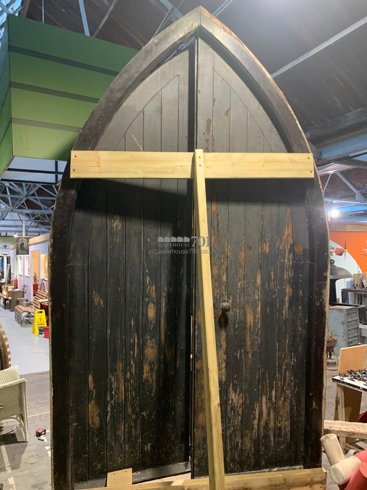 Pair of Black Chapel Doors with Frame