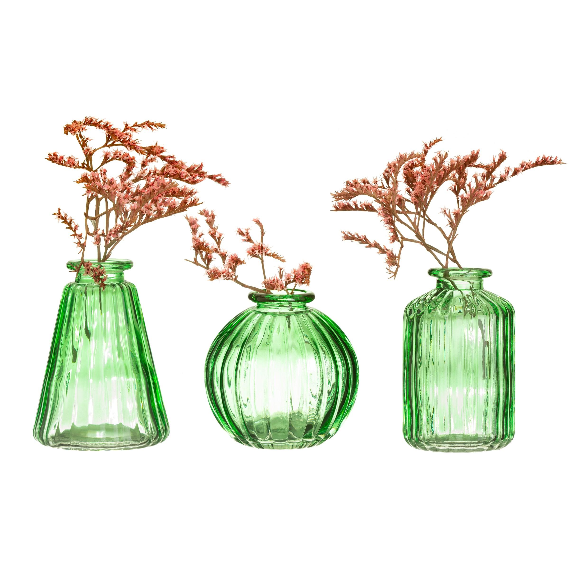 New Green Glass Bud Vase