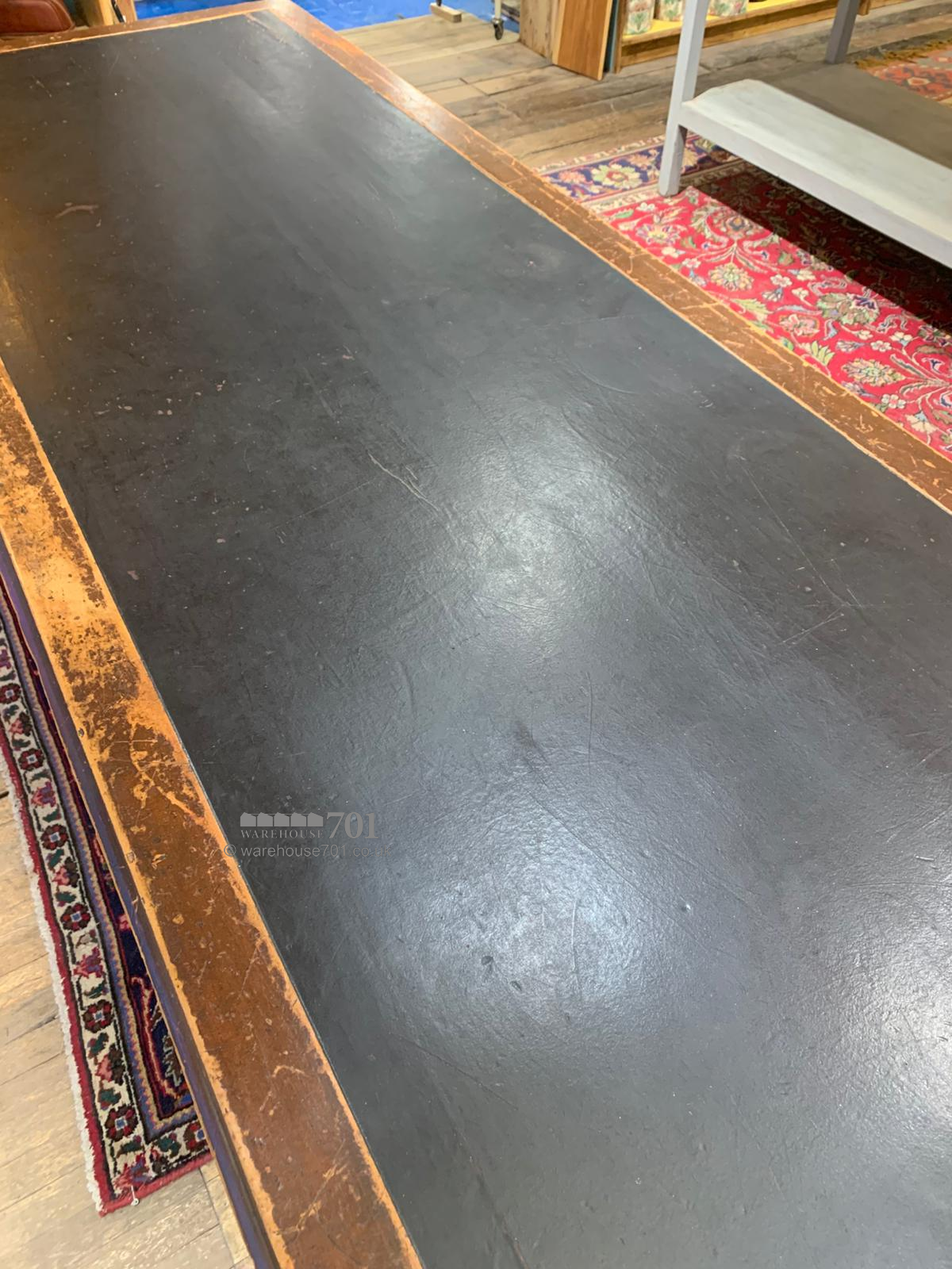 Large wooden 19th C library table