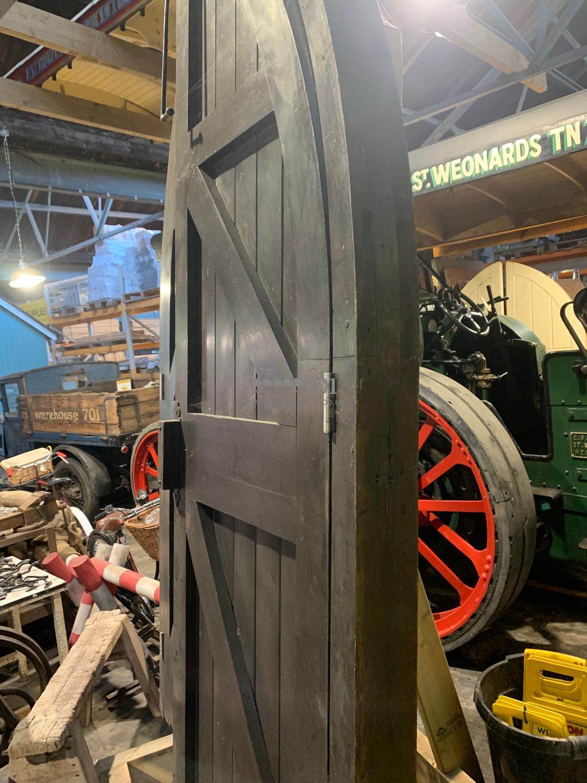 Pair of Black Chapel Doors with Frame