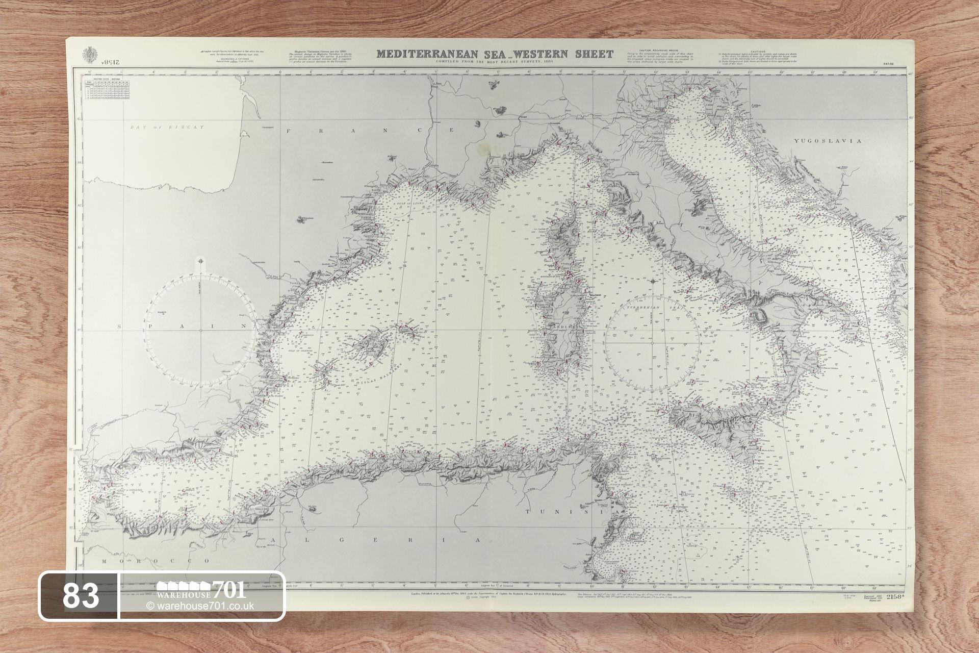 Authentic 1960s Nautical Navigation Charts No's 78-88