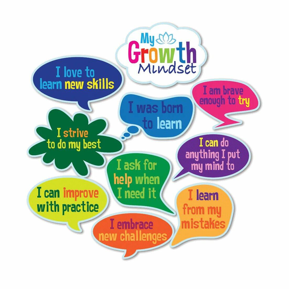 Growth Mindset - Set of 10 Speech Bubbles