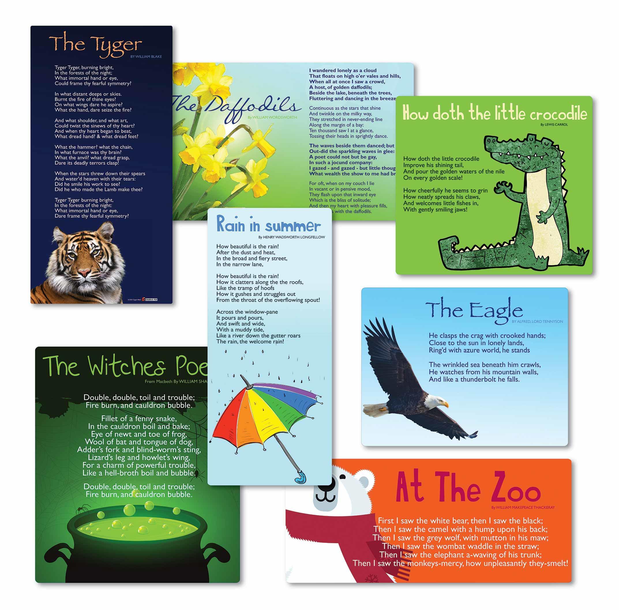 Set of 7 More Classical Poetry Signs