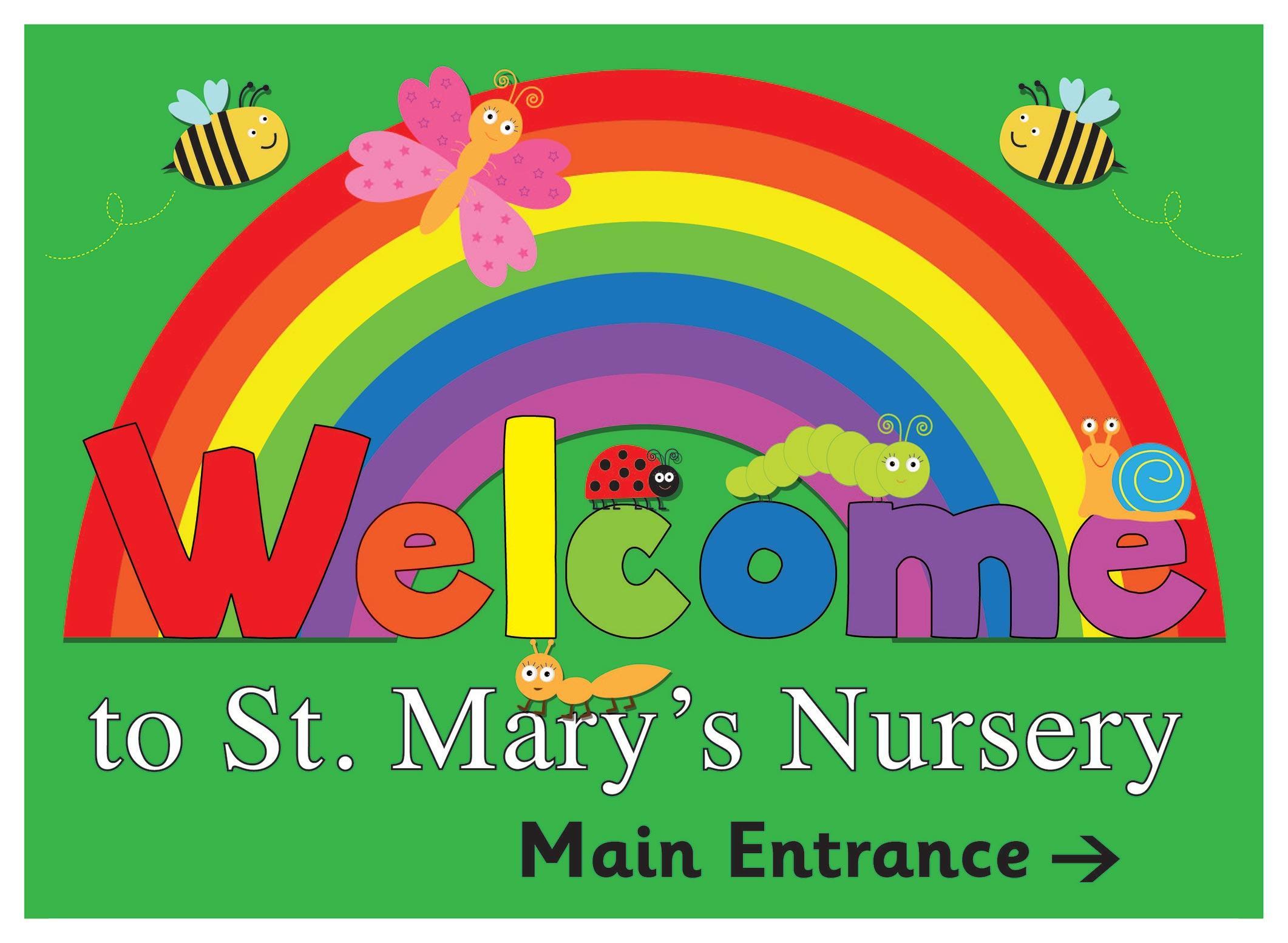 Garden Rainbow Welcome Sign