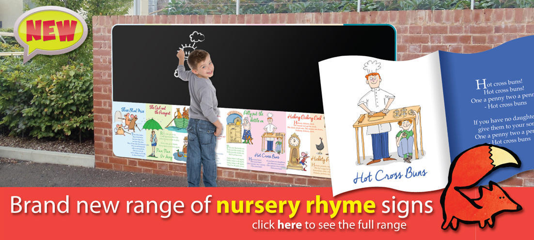 Charlie Fox signs and graphics for schools and nurseries.