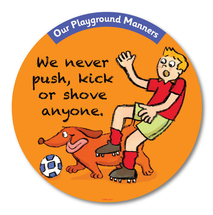 Set of 4 Playground Manners Signs