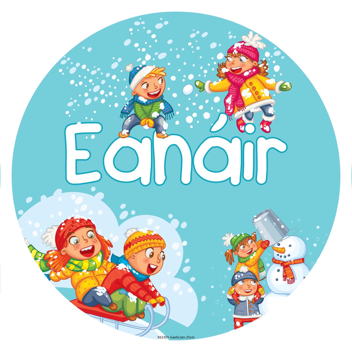 Months Sign Set (as Gaeilge)