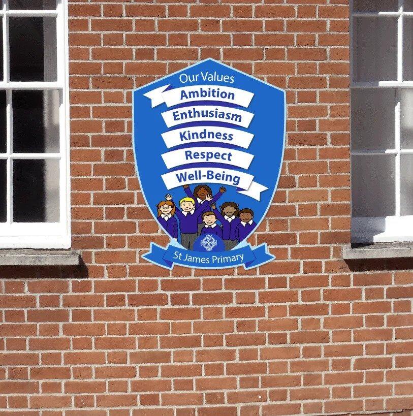 'Our School's Core Values' Sign